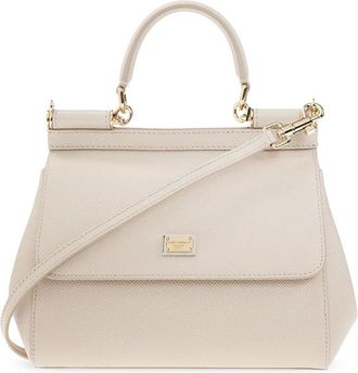 Dolce & Gabbana Femme, Sacs, Beige, Taille: ONE Size Sicily Small Shoulder Bag