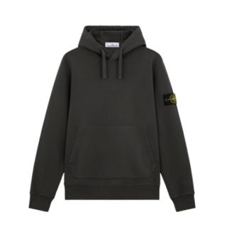 Stone Island Homme, Sweatshirts et sweats &agrave; capuche, Gris, Taille: L SweaT-shirt &agrave; capuche en coton avec poche avant