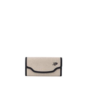 Loro Piana Canvas Beige Geldb&ouml;rsen und Kartenhalter - - Accessories - Damen - Beige - ONE SIZE