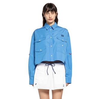 Miu Miu Cropped Poplin Shirt