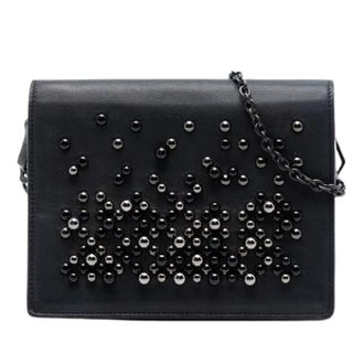 Bottega Veneta Sac bandouli&egrave;re clout&eacute; doccasion - Femme - Pre-owned - Noir - Taille: ONE Size