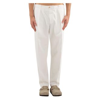 BRIGLIA 1949 Homme, Pantalons, Blanc, Taille: M Pantalon en Denim de Style Portobello