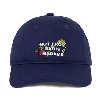 Dr&ocirc;le de Monsieur Vine Embroidered Cap - - Accessories - Herren - Blau - ONE SIZE