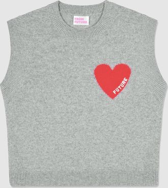 From Future Pull Sans Manches Gris Chine Fonce