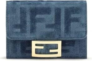 Fendi FF Logo-Plaque Geldb&ouml;rse - - Accessories - Damen - Blau - ONE SIZE