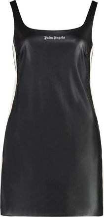 Palm Angels Femme, Robes, Noir, Taille: 38 FR Leather Track Dress