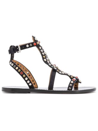 Isabel Marant sandales &agrave; d&eacute;tails de clous - Noir