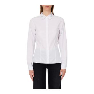 Liu Jo Femme, Blouses et Chemises, Blanc, Taille: 40 FR Chemise avec broderie de bijoux
