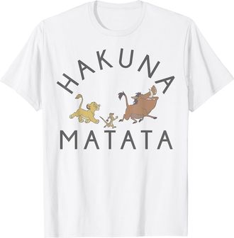 Disney Lion King Hakuna Matata Happy Group Shot Portrait T-Shirt