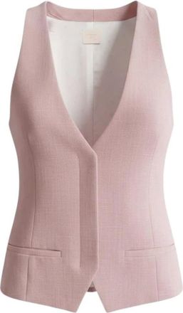 Gianni Lupo Femme, Vestes, Rose, Taille: 44 FR Gilet Ajust&eacute; Formel