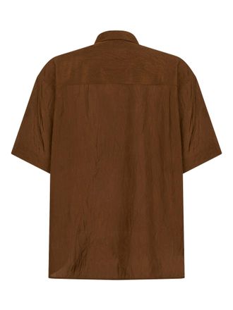 Uma Wang Mens Mustard Viscose Shirt Brown