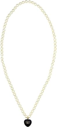Valentino Garavani Femme, Accessoires, Blanc, Taille: ONE Size Ivory Pearls Coeur Royal Necklace