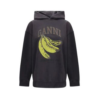 Ganni Femme, Sweatshirts et sweats à capuche, Gris, Taille: 34 FR SweaT-shirts à capuche