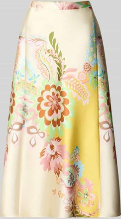 Herzen&rsquo;s Angelegenheit Midirock aus Satin im Allover-Look