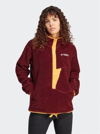adidas Fleecejacke Terrex XPLORIC High-Pile-Fleece IN3105 Dunkelrot Regular Fit