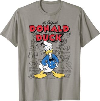 Disney Donald Duck Original Donald How To Draw Background T-Shirt
