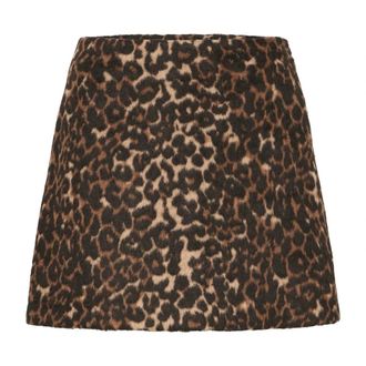 Ichi Grafischer Kurzrock mit Animal-Print - - Skirts - Damen - Mehrfarbig - S