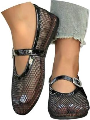 Generic Chaussures de ballet pour femme - Sans lacets - Chaussures plates - Respirantes - Chaussures de loisirs - Pour le sport, les infirmi&egrave;res - D&eacute;contract&eacute;