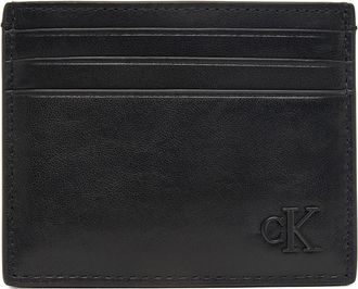 Calvin Klein Kreditkartenetui Calvin Klein Bold Ck Suede Cardholder LV04D1363G Schwarz