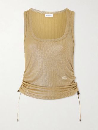 Burberry Tanktop Aus Geripptem Jersey - Braun