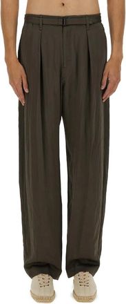 Christophe Lemaire Homme, Pantalons, Vert, Taille: XL Pantalon Relax Coupe Ceinture