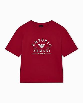 Emporio Armani Logoband T-Shirt, Rouge, M Femme