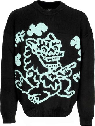 Dolly Noire Homme, Pulls, Noir, Taille: XL Puff Dragon Sweater