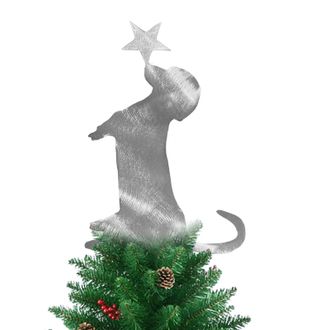 Generic 30 cm Dackel Christbaumschmuck - Metall Hund Ornament, Langlebiges Weihnachtsdekor, Liebevoll Gestaltetes Baumschmuckstück | Perfekt für Festlichkeite