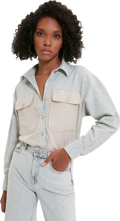 Trendyol Trendyol Beige Farbe blockiertes Hemd, beige