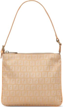 Fendi sac porté épaule en toile (2000-2010) - Marron