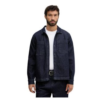 Lindbergh Overshirt - - Shirts - Herren - Blau - XL
