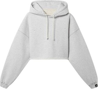 Golden Goose Femme, Sweatshirts et sweats &agrave; capuche, Gris, Taille: 36 FR Star Cropped Hooded SweaT-shirt