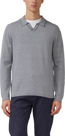 s.Oliver Fein gestreifter Pullover mit Polokragen und abgesetzten B&uuml;ndchen