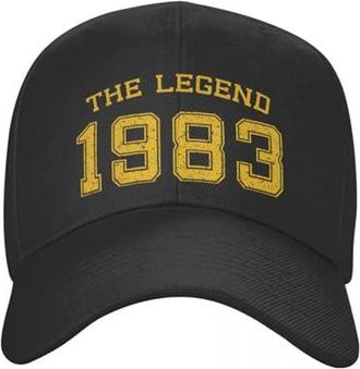Generic Casquette de baseball Fashion The Legend Born in 1983 Trucker Hat Femmes Hommes Personnalis&eacute; R&eacute;glable Unisexe Casquette de baseball Hip Hop Cadeau