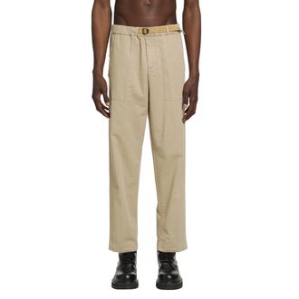 White Sand Belted Chinos in Cotton