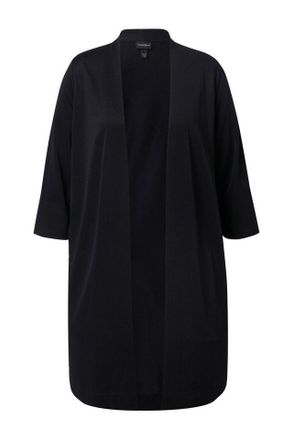 Ulla Popken Sommerjacke Slinky-Longjacke Schalkragen 3/4-Arm