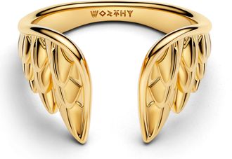 Pandora Marvel Thor Flügel Offener Ring mit 14K vergoldeter Metalllegierung, Größe: 52, 164222C00-52