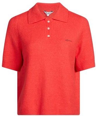 Object Polo textur&eacute; en coton m&eacute;lang&eacute;