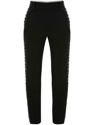 Alexander McQueen Slim-Fit-Hose mit Ösen - Schwarz