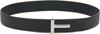 Tom Ford Homme, Accessoires, Brun, Taille: 95 CM Ceinture r&eacute;versible en cuir grain&eacute; souple T 40 mm