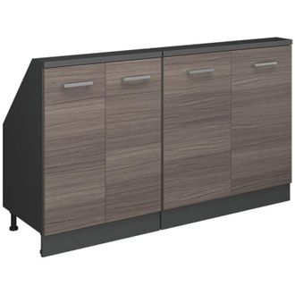 Vicco Dachschr&auml;genschrank-Set Rion, Edelgrau/Anthrazit, 2er Set, Vicco