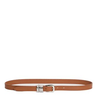 Orciani Lederg&uuml;rtel mit ovaler Silberschnalle - - Accessories - Damen - Braun - 80 CM