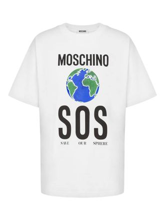 Moschino t-shirt ample imprimé - Blanc