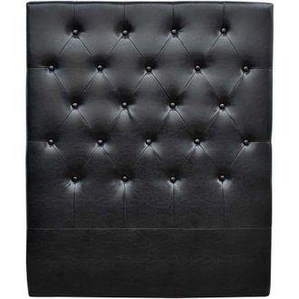 Habitat et Jardin Gepolstertes Kopfteil D&eacute;co aus pvc - 99 cm - Schwarz