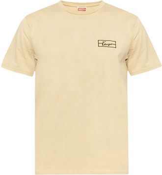 Kenzo T-Shirt mit Logo-Stickerei - Nude