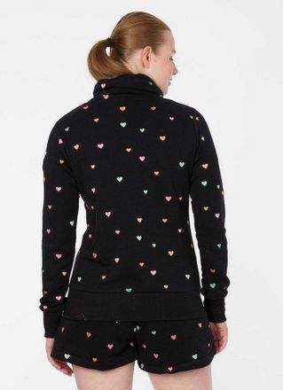 Ragwear Sweatjacke RONETTE HEARTS Baumwollmischung, innen unbrushed, leicht taillierte Form