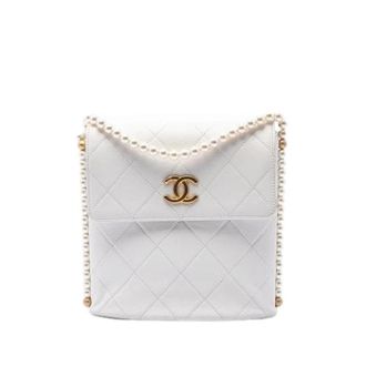 Chanel Pre-owned Vintage Quilted Crossbody Bag - - Pre-owned - Damen - Wei&szlig; - ONE SIZE