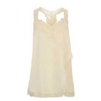 Pinko Pinko, Femme, Tops, Beige, Taille: 42 FR Haut de lingerie en dentelle