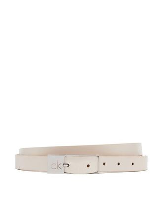 Calvin Klein Dameng&uuml;rtel Ck Cut Square Buckle 2.0 K60K613155 Wei&szlig;