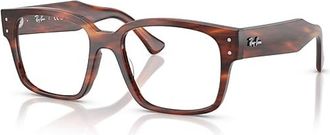 Ray-Ban Laurene Optics Bio-based Havana Gestreift Fassung Klar Glas Polarisiert 53-18